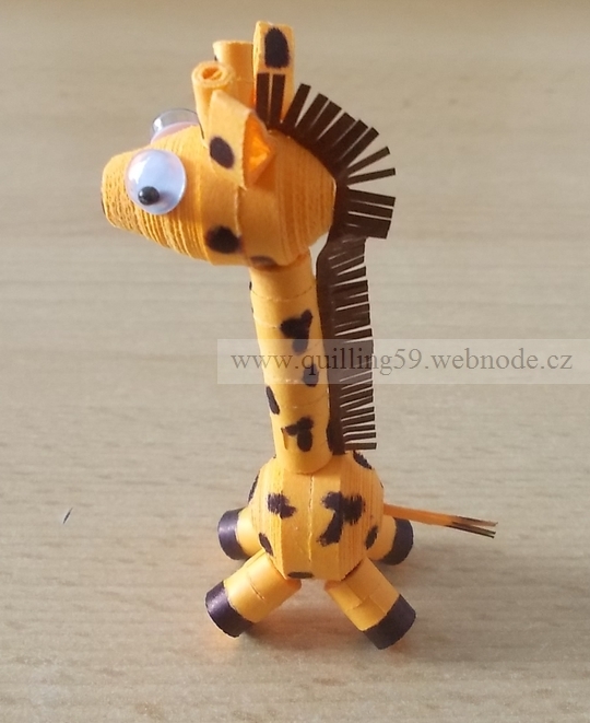 3D žirafa :: quilling